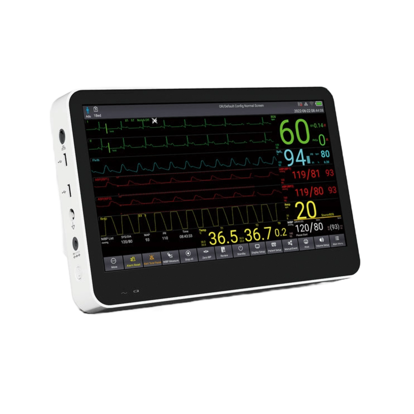 Monitor de Signos Vitales 14'' Pantalla Touch Portátil CONTEC CMS8500 ...